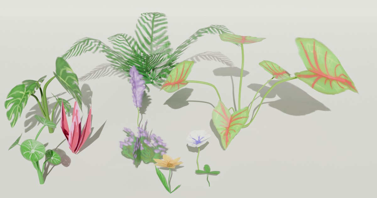 Hand Painted Plants Package | 3D Plants | Unity Asset Store