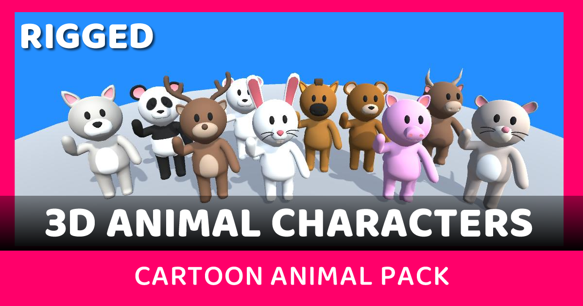 Lowpoly Animal Characters - Humanoid Animals | 3D Animals | Unity Asset Store