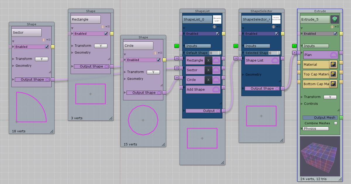 Shape Logic Nodes for Archimatix | Modeling | Unity Asset Store