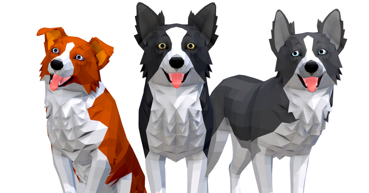 LowPoly Dog - Border Collie | 3D Animals | Unity Asset Store