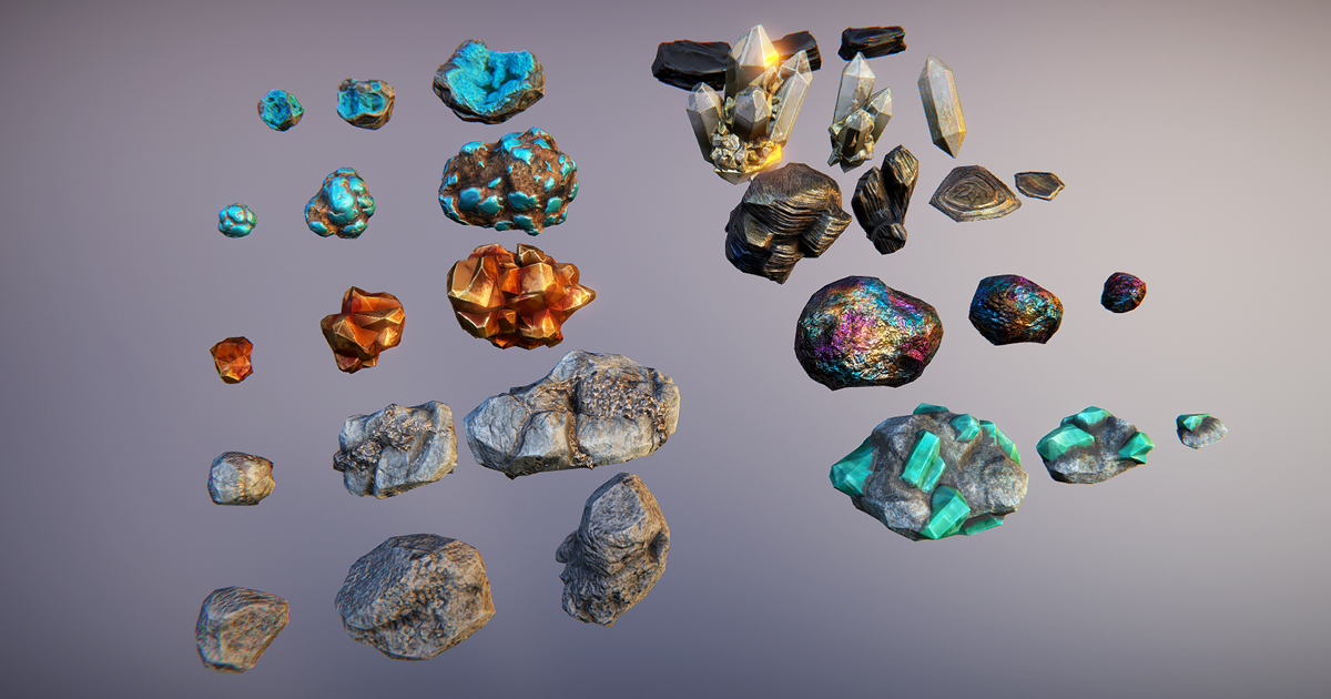 Minerals pack | 3D Props | Unity Asset Store