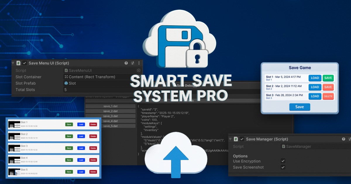 Smart Save System Pro — Local & Cloud Save with Encryption + Ready-to ...