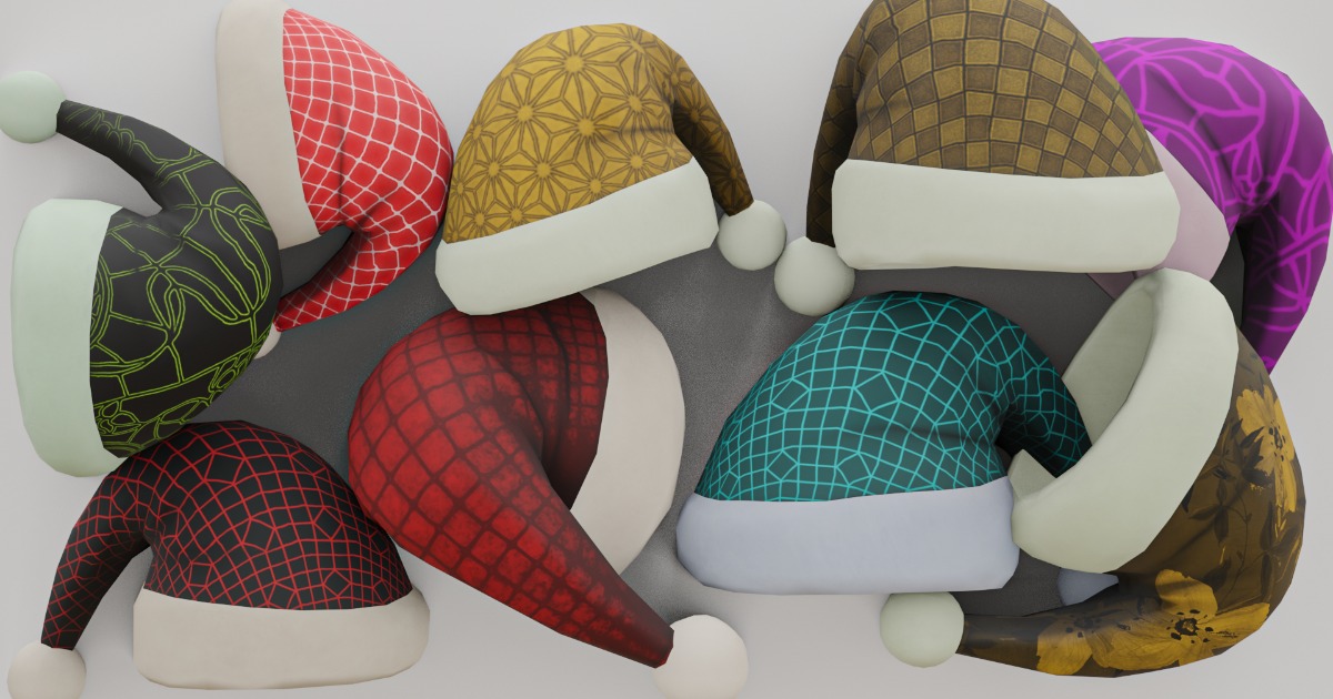 Santa Hat Pack +100 Prefab | 3D Clothing | Unity Asset Store