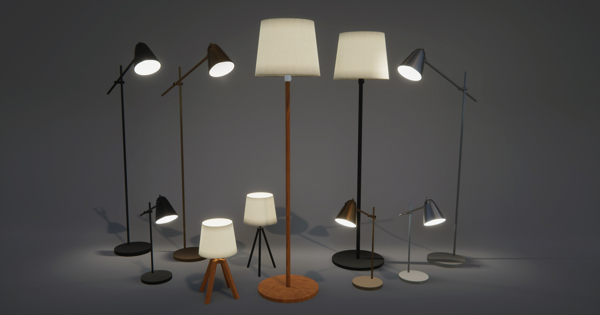 Lamp set | 3D Furniture | Unity Asset Store