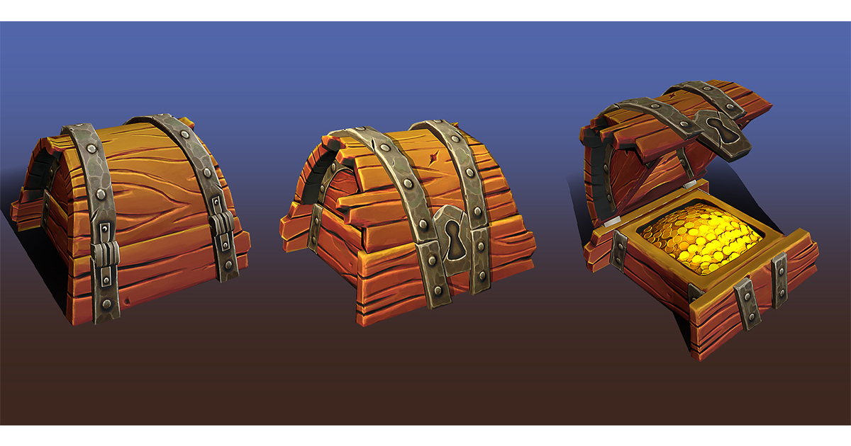 Low poly chest | 3D Fantasy | Unity Asset Store