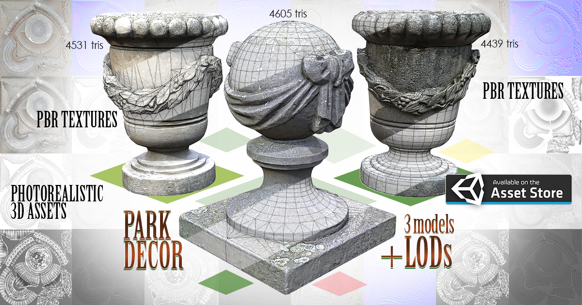 Park Decor | 3D Exterior | Unity Asset Store