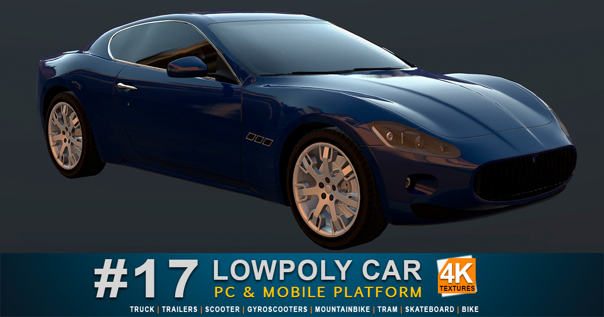 Low Poly Car #17 | 3D Land | Unity Asset Store