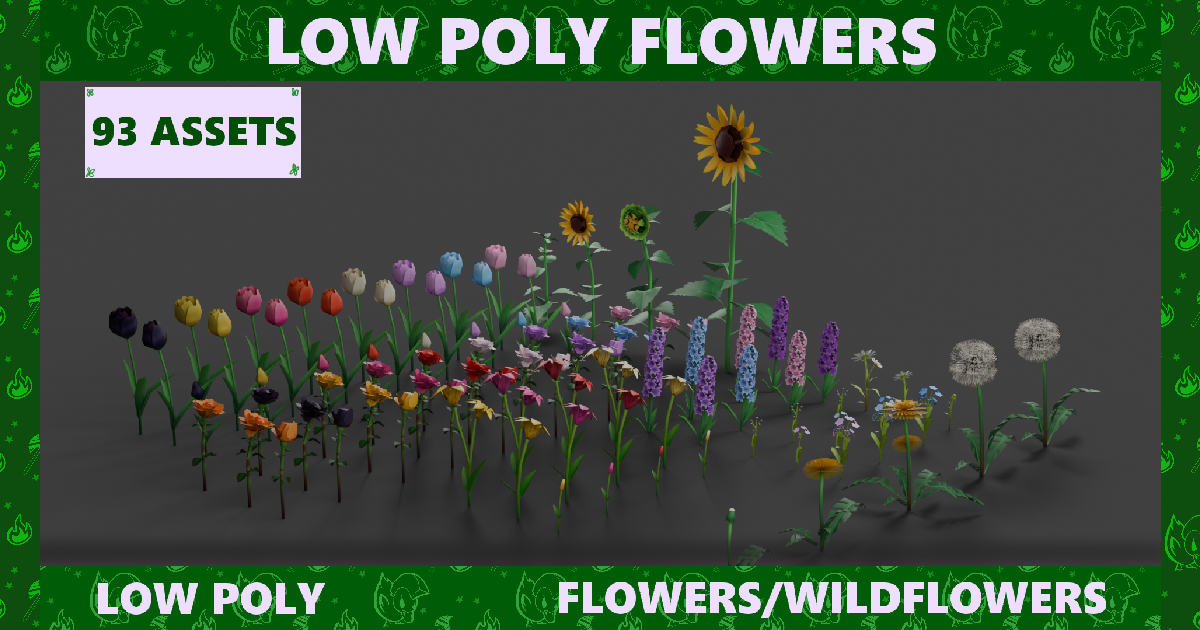 Low Poly Flowers | 3D 花 | Unity Asset Store