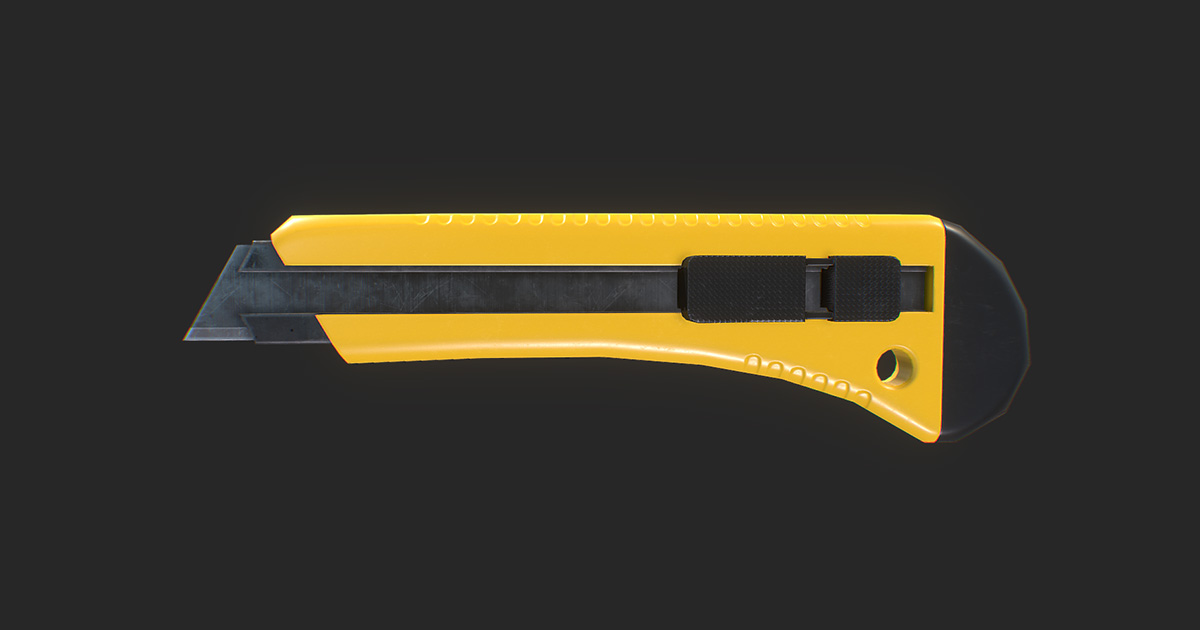 Utility Knife – Game-Ready 3D Model | 3D Props | Unity Asset Store