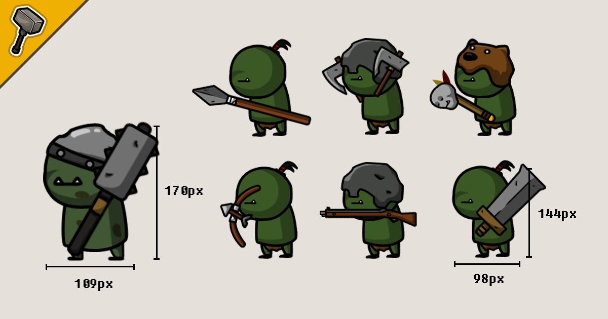 2D Simple Monster : Orc | 2D キャラクター | Unity Asset Store