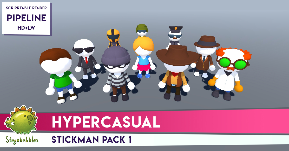 HYPERCASUAL - Stickman Pack 1 | Characters | Unity Asset Store