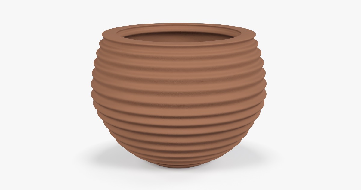 Terracotta Striped Clay Pot | 3D Props | Unity Asset Store