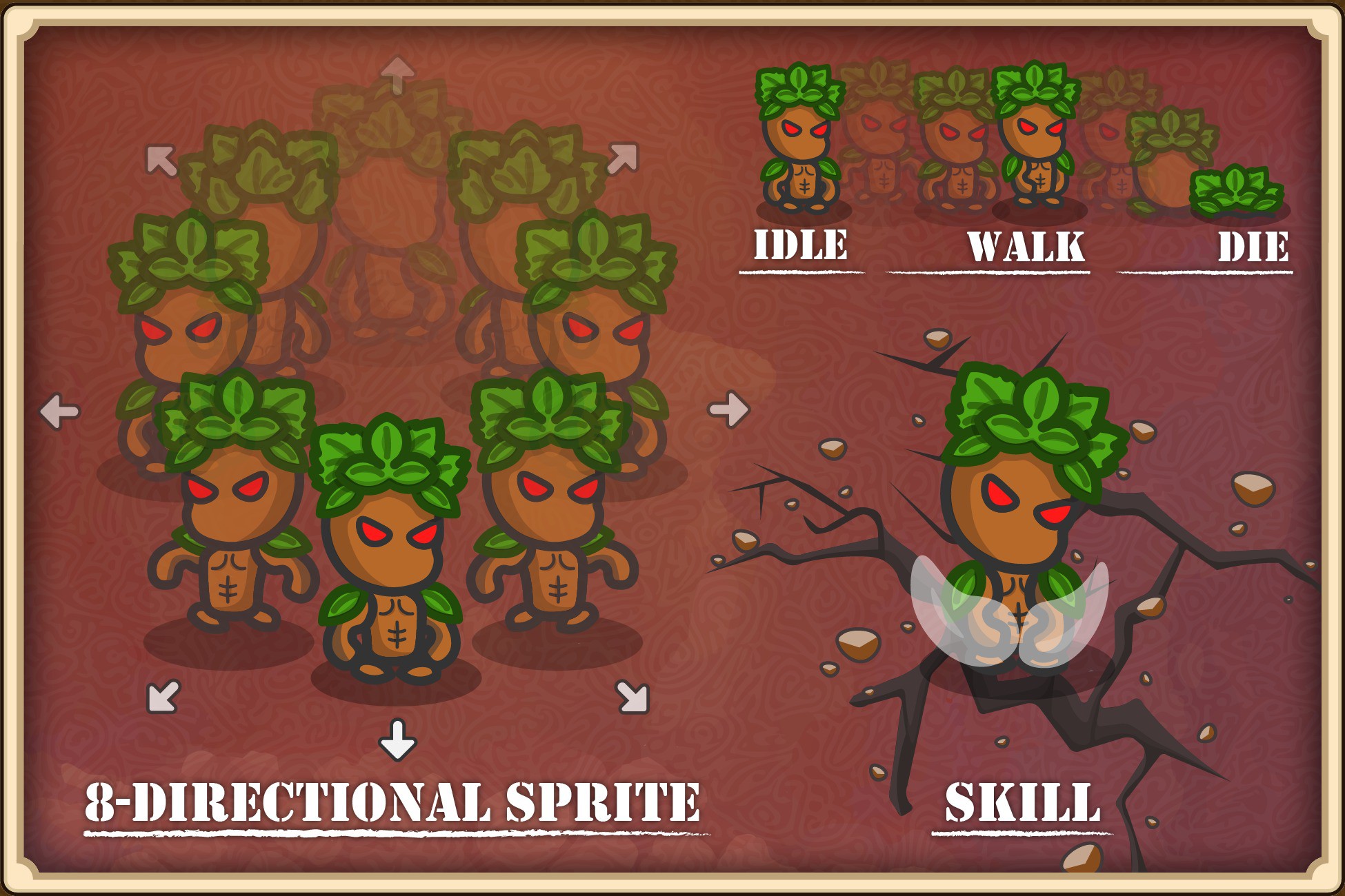 2D Monster - Cute & Chibi: Forest (Unique Skill Animated Prefab with SFX) | 2D Characters ...