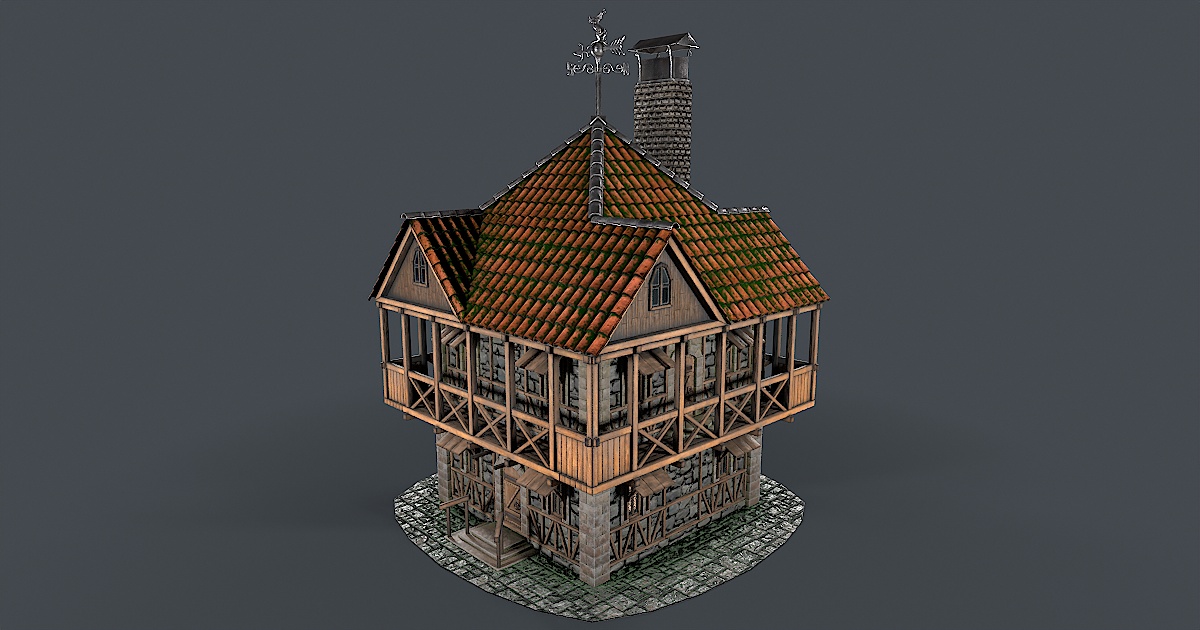 Medieval_house 3d model | 3D Historic | Unity Asset Store