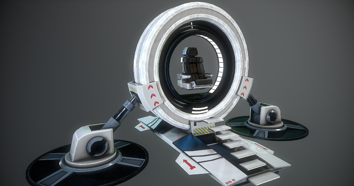 Power Up Futuristic Rotating Chair Sci-fi | 3D Props | Unity Asset Store