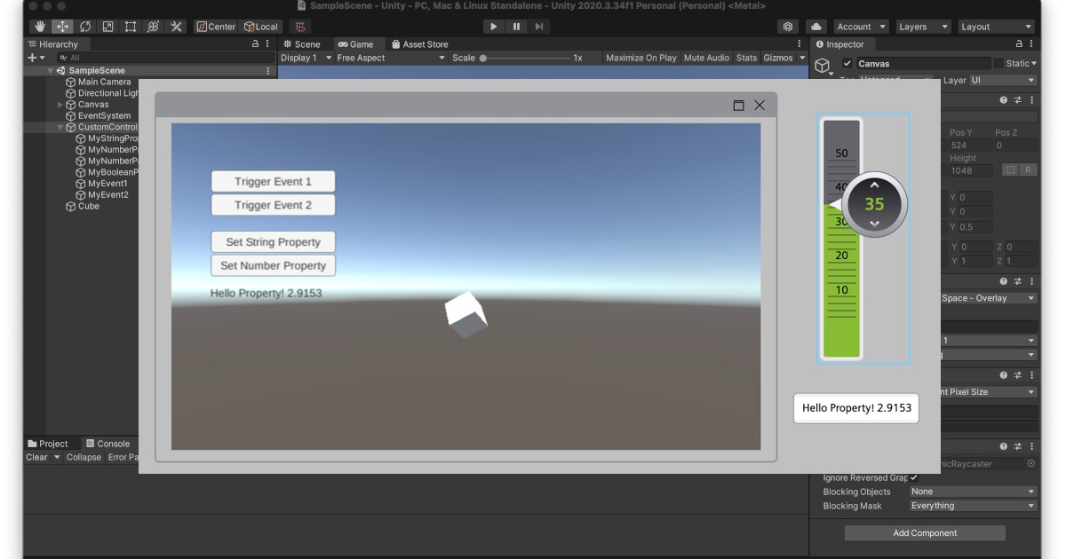 WinCC Unified Custom Web Control | Integration | Unity Asset Store