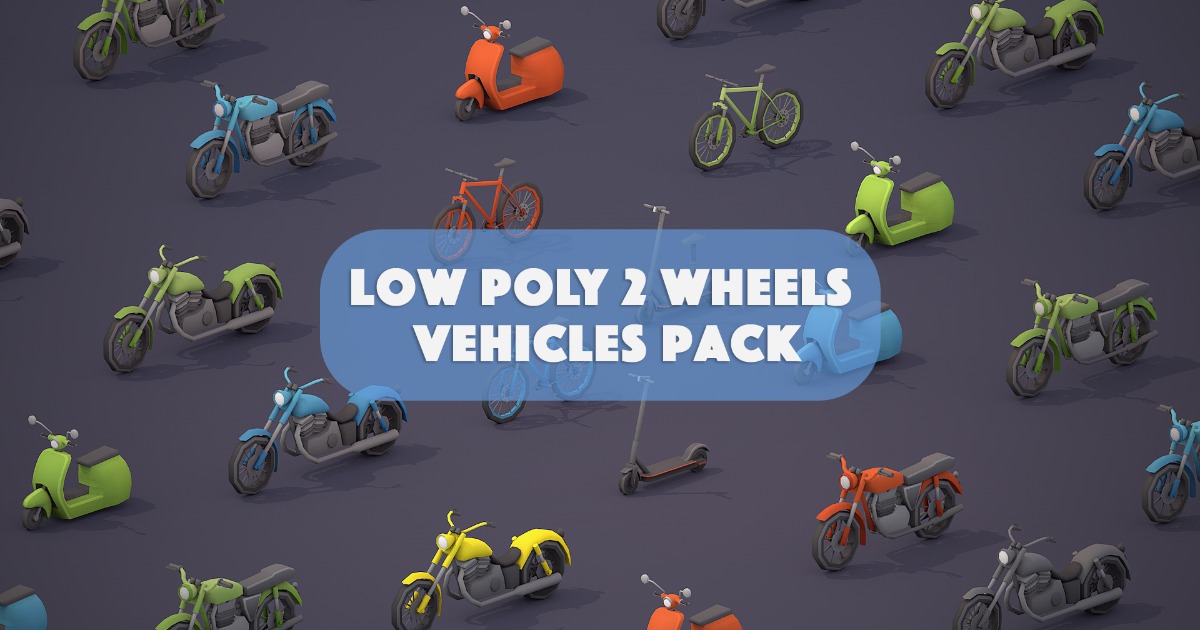 Low Poly 2 Wheels Vehicles Pack | 3D Vehicles | Unity Asset Store