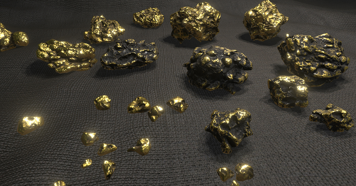 Gold Nuggets PBR | 3D Props | Unity Asset Store