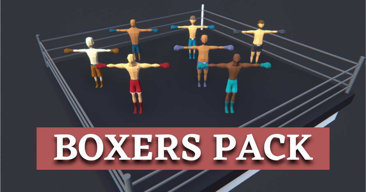 Character Pack - Boxers Low Poly | 3D Humanoids | Unity Asset Store