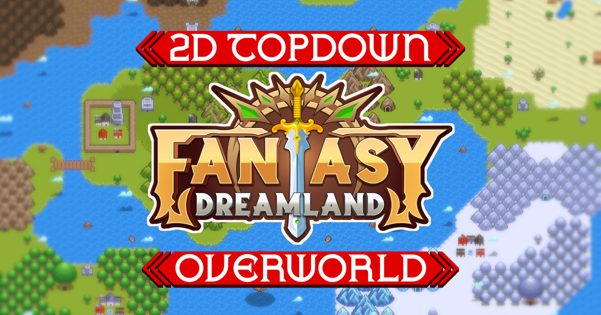 2D TopDown Overworld Tileset 16x16 Pixelart - Fantasy Dreamland | 2D ...