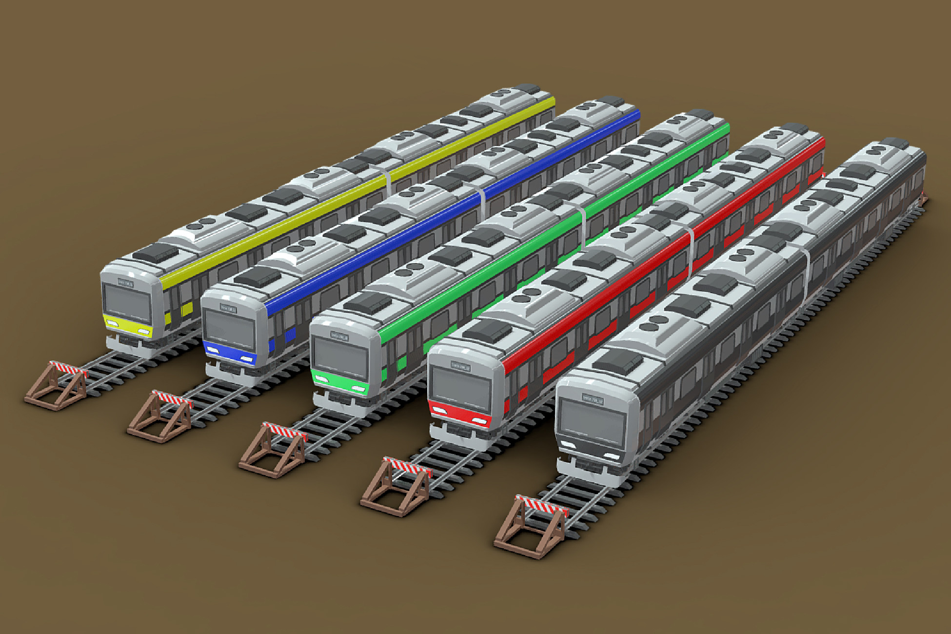 3D LowPoly Train Model # 3 | 3D Vehicles | Unity Asset Store