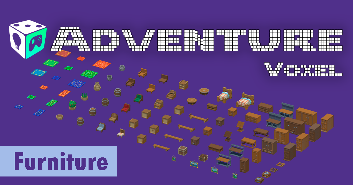 Adventure Voxel: Furniture | 3D Furniture | Unity Asset Store