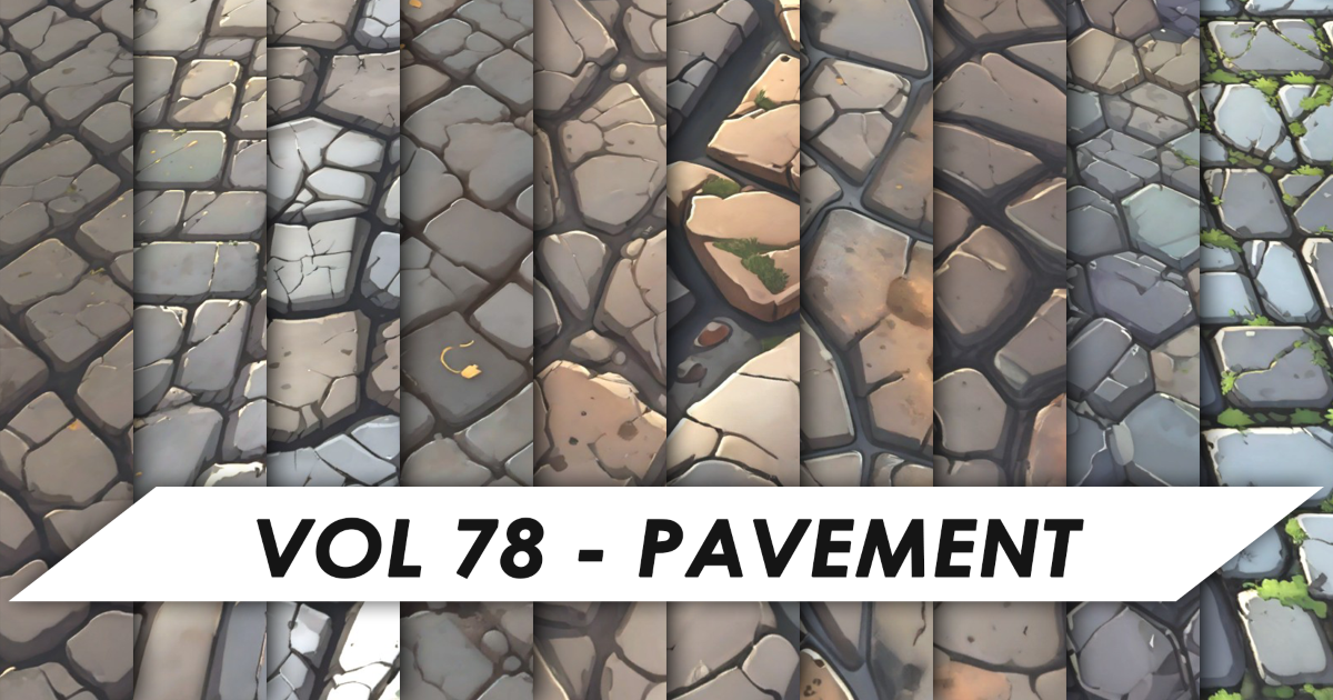 Stylized Textures - Vol 78 - Pavement | 2D Textures & Materials | Unity ...