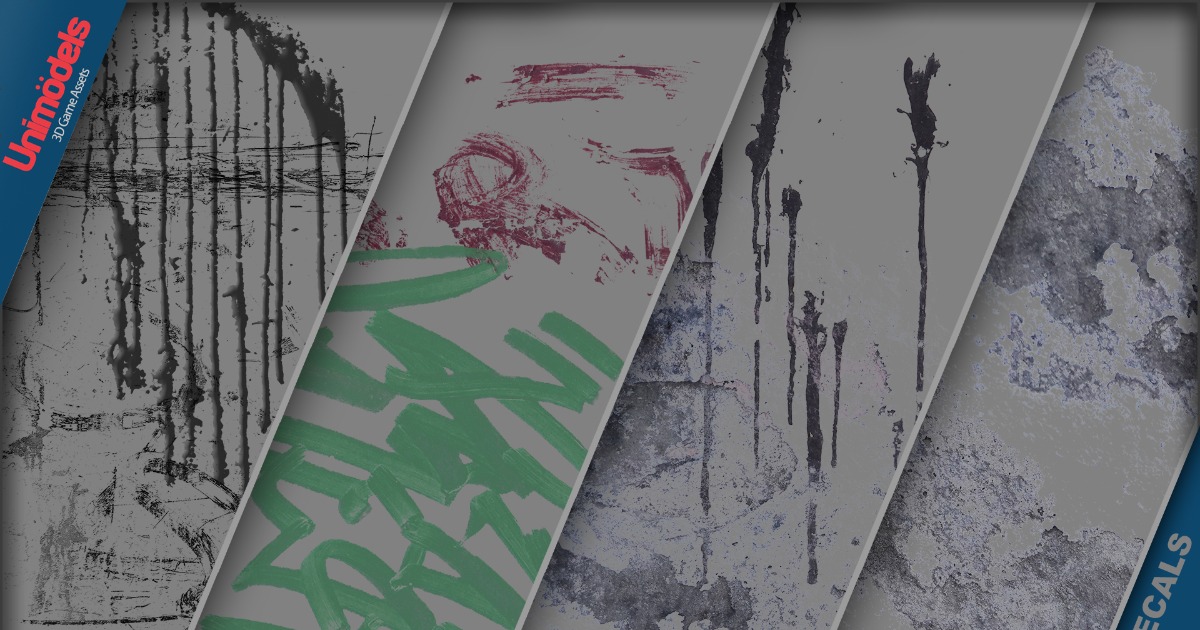 Decals Paint and graffiti for walls Vol. 2 | 2D Textures & Materials ...
