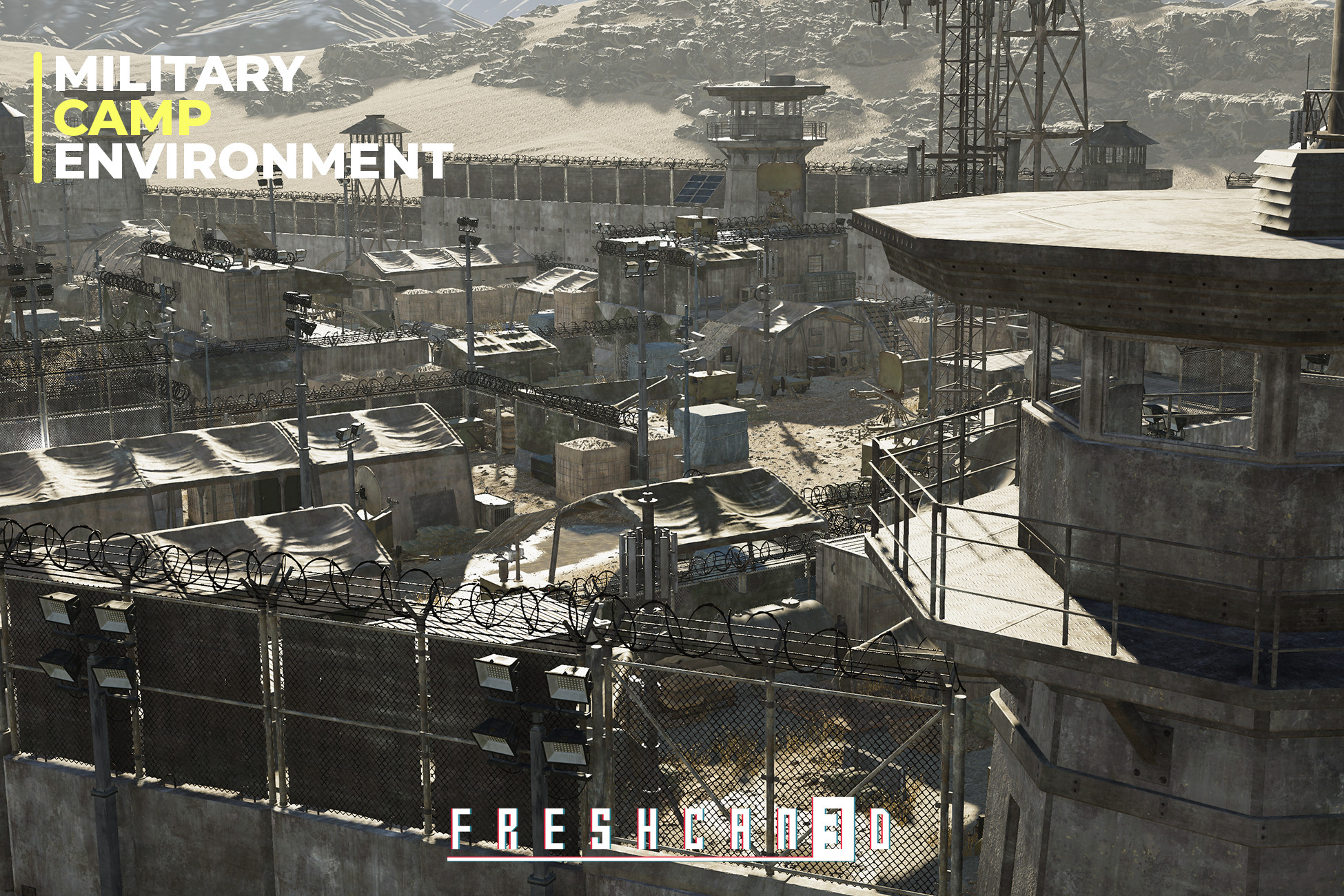 Military Base & Military Camp Environment 2x2km (Warzone Map, Military ...