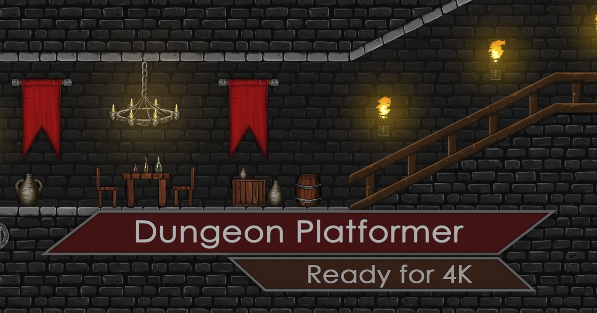 Hand Painted Platformer - Dungeon | 2D Environments | Unity Asset Store