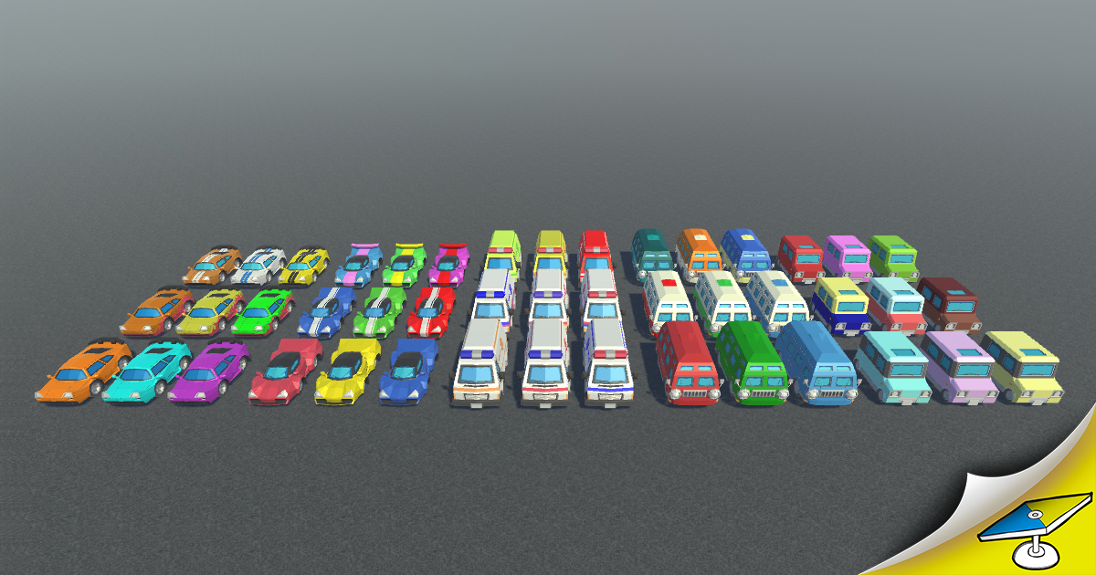 LowpolyCarPack | 3D Vehicles | Unity Asset Store
