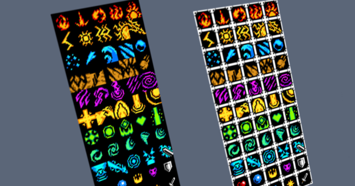 Unique Free 8-bit Spells [16x16] | 2D Icons | Unity Asset Store