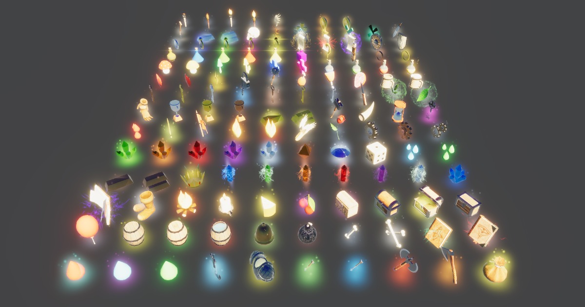 Powerup 3D pickup props with VFX | 3D Props | Unity Asset Store