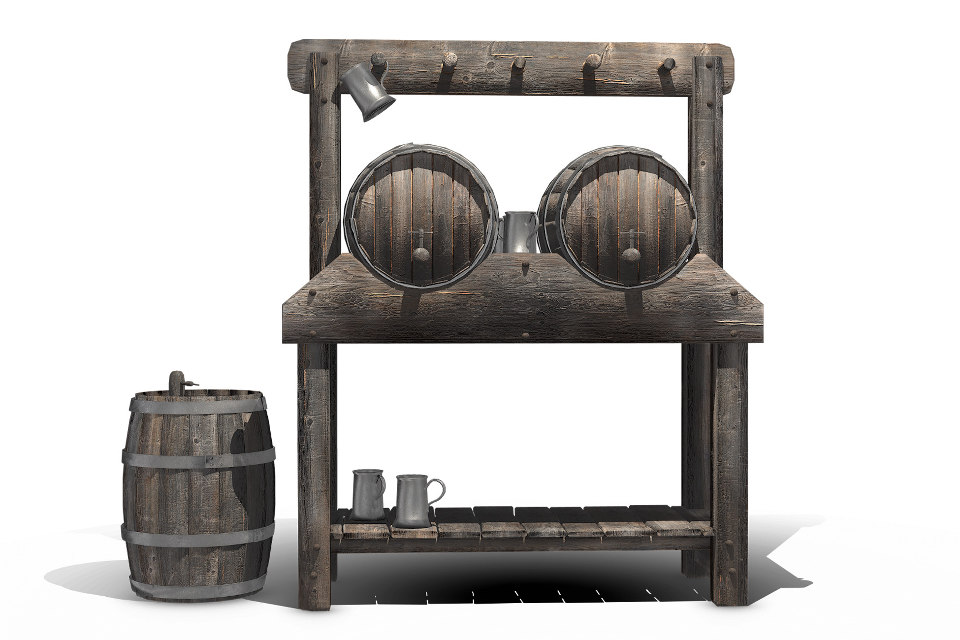 Medieval beer barrels | 3D Furniture | Unity Asset Store