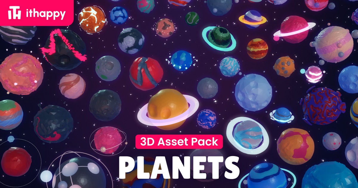 Planets - Low Poly 3D Models Pack | 3D Exterior | Unity Asset Store