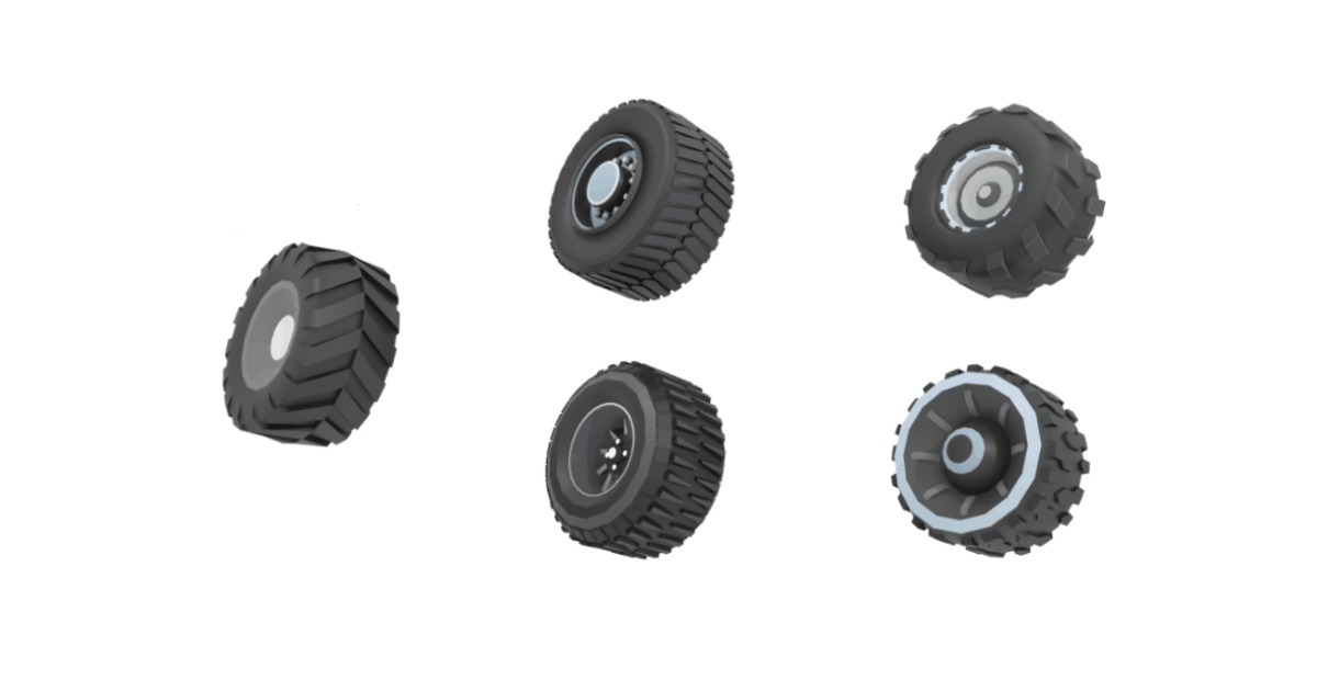 Low Poly 3D wheel Model Pack | 3D Props | Unity Asset Store