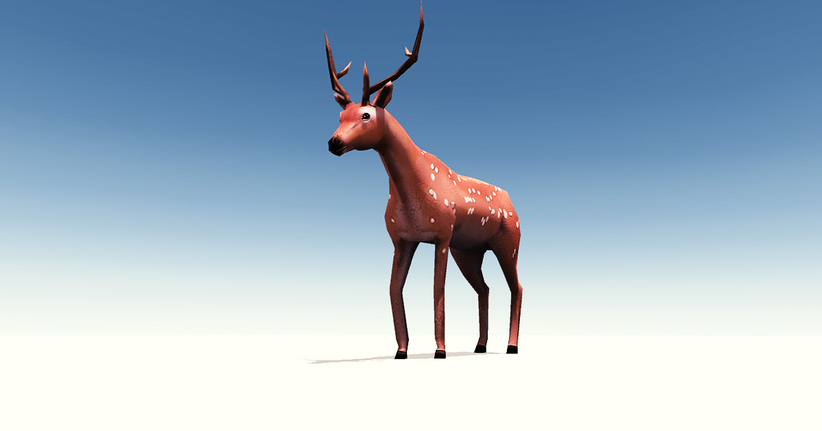 Low Poly Sika Deer | 3D Animals | Unity Asset Store
