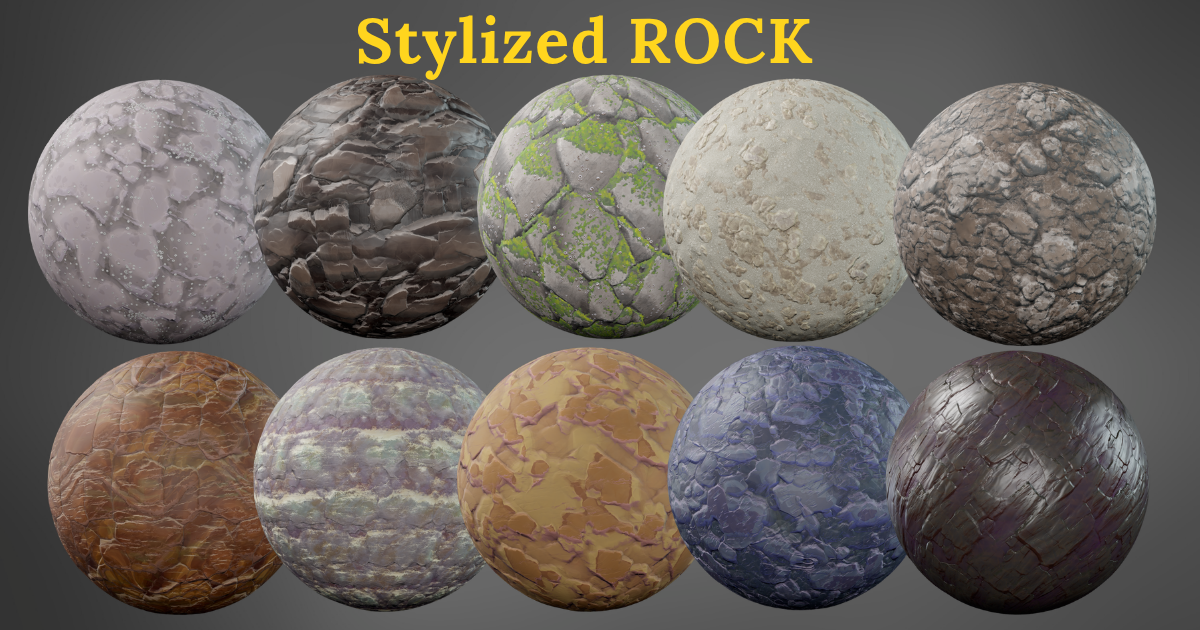 Stylized Rock Materials | 2D Textures & Materials | Unity Asset Store