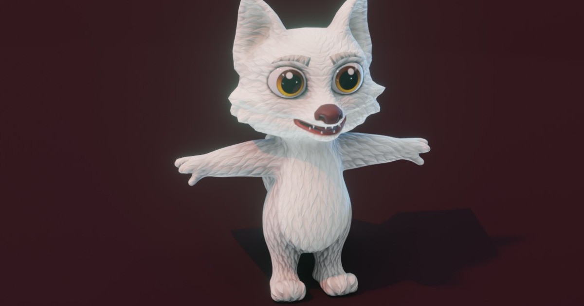Cartoon Arctic Fox Rigged 3D Model | Characters | Unity Asset Store
