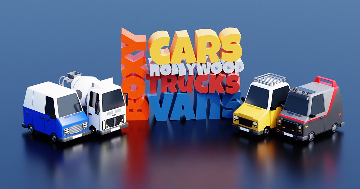 Megapoly.Art - BoxyCars Megapack | 3D Land | Unity Asset Store