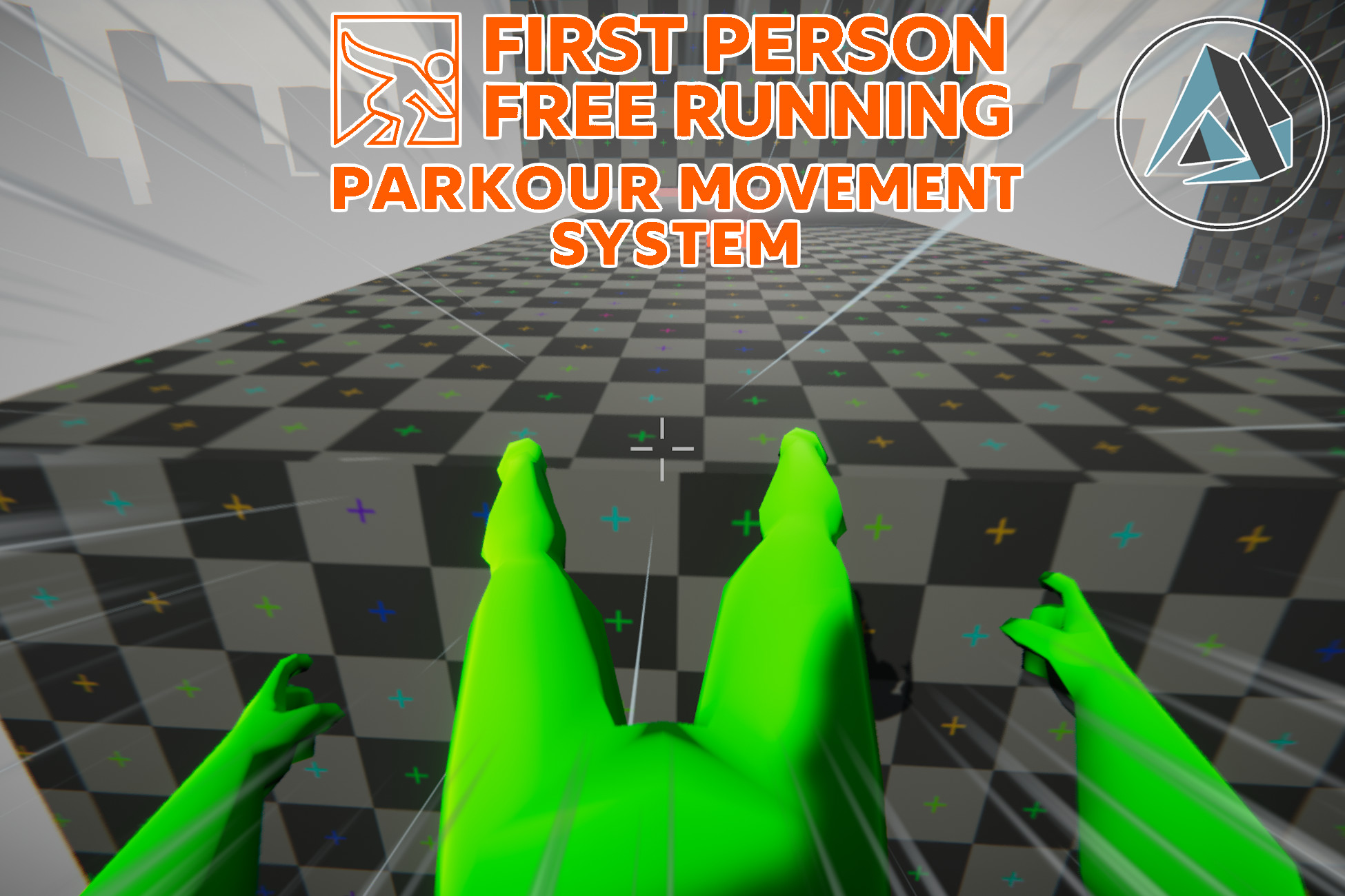 First Person Free Running Parkour Movement System Template by Aligned Games