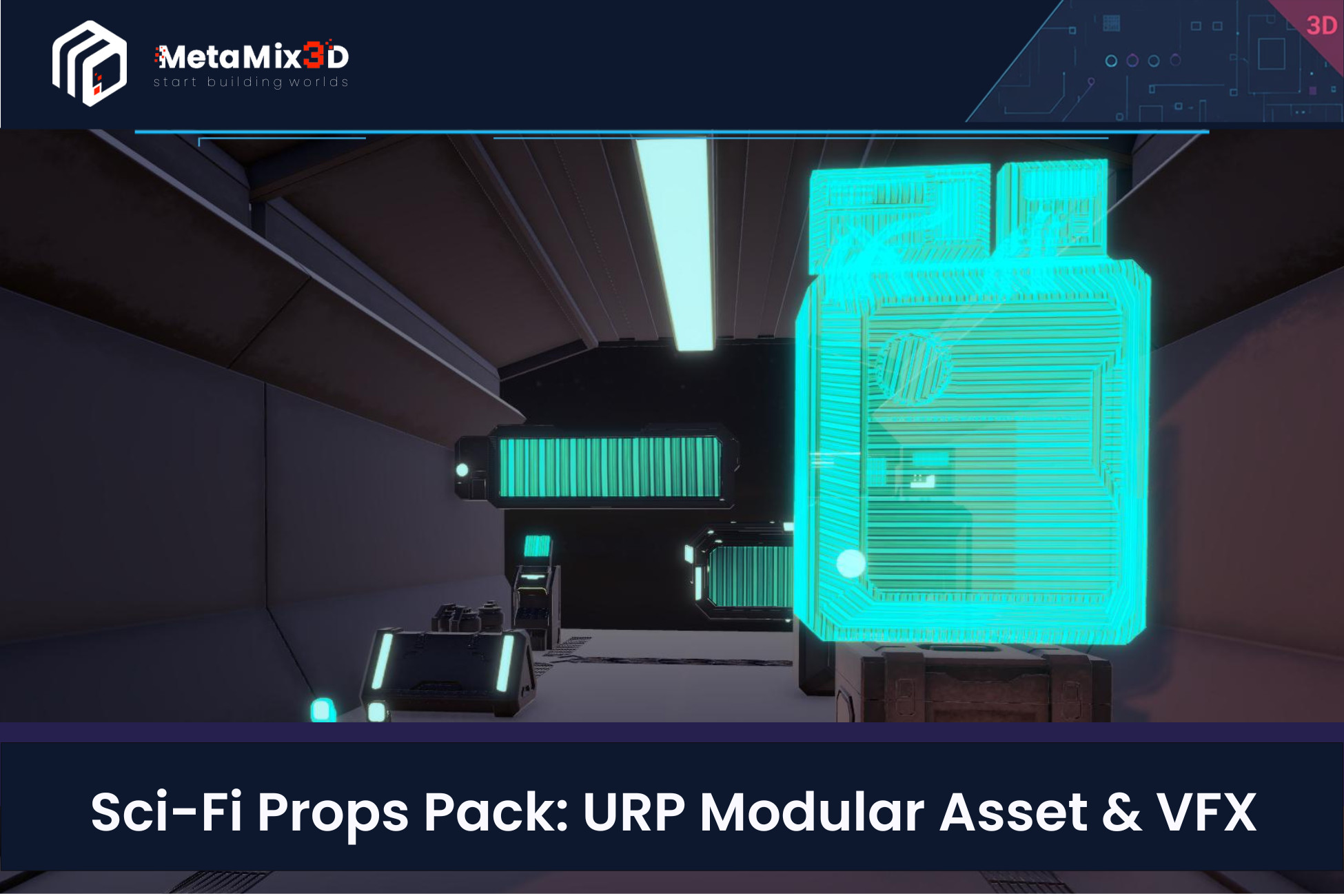 Sci-Fi Props Pack: URP Modular Asset & VFX by PixelGames by MetaMix3d