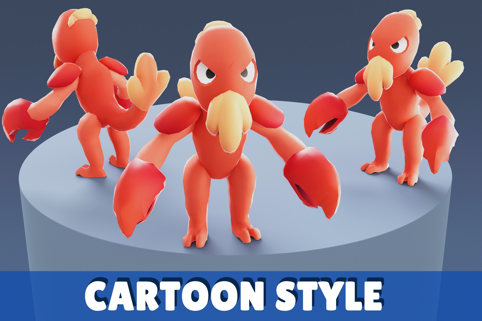 Cartoon Characters - Big Lobster Warrior | 3D Creatures | Unity Asset Store