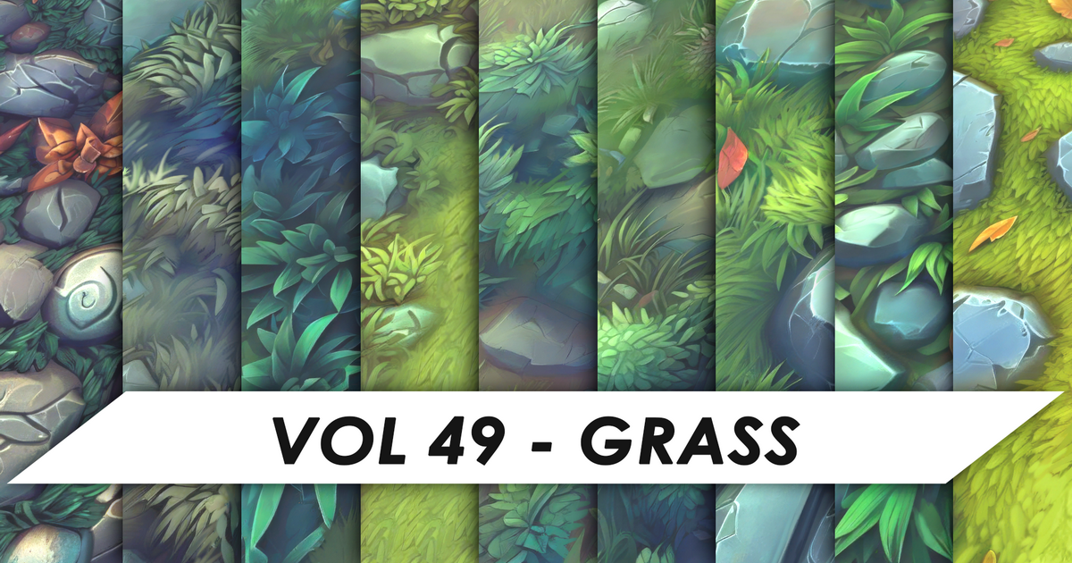 Hand Painted Textures - Vol 49 - Grass | 2D Textures & Materials ...