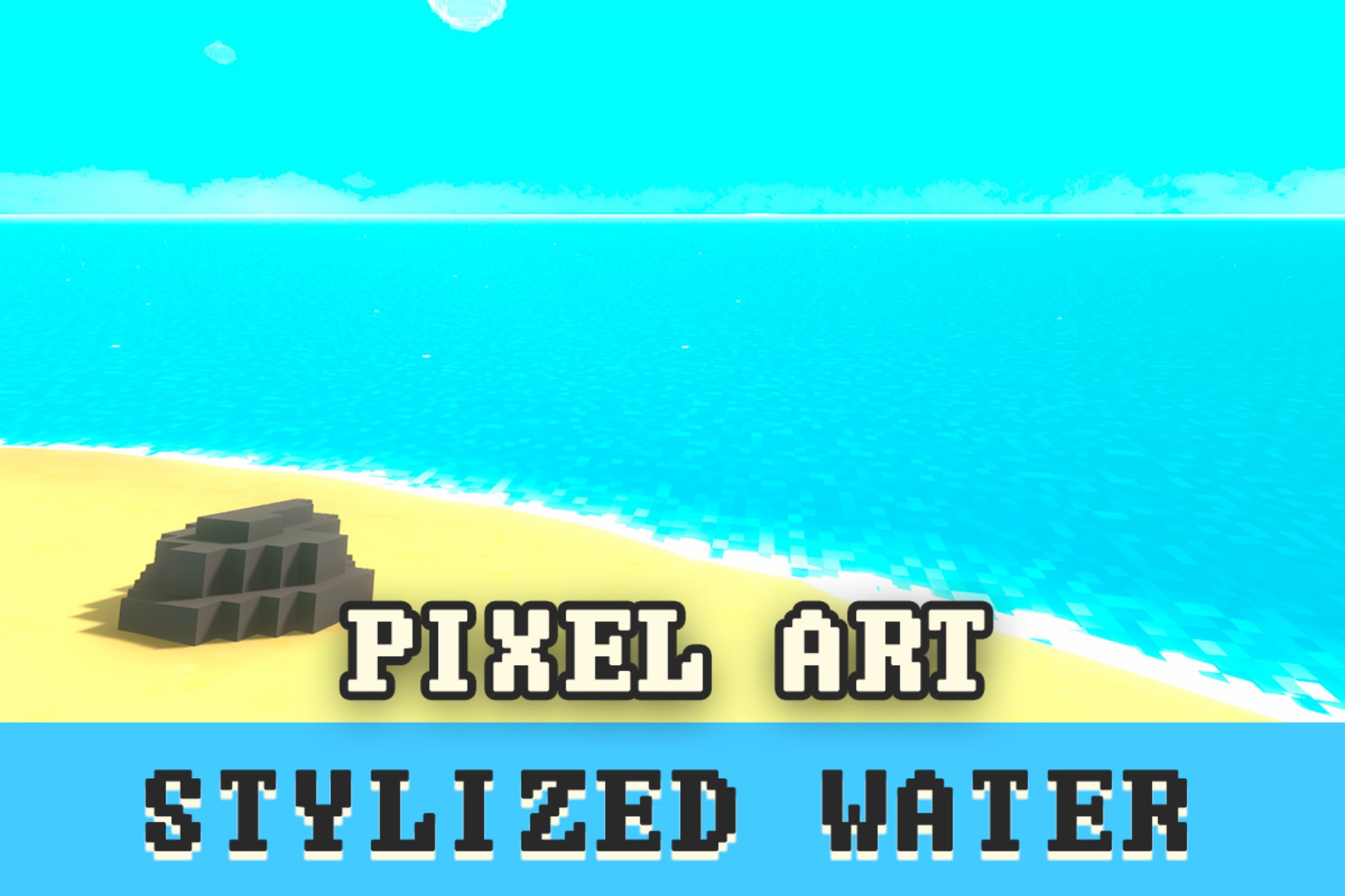 Pixel Art Water Shader – Stylized water with foam, reflections and waves (URP) by VoxelNest