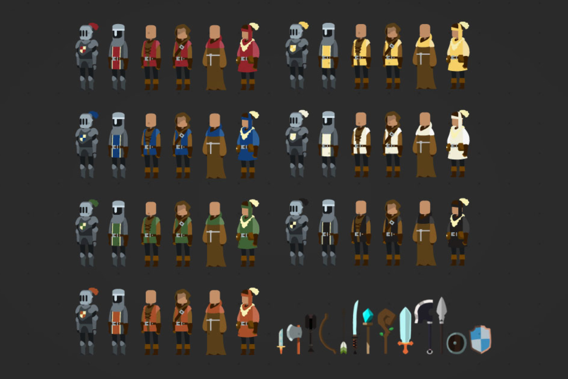 Miniature Army 2D V.1 [Medieval Style] | 2D Characters | Unity Asset Store