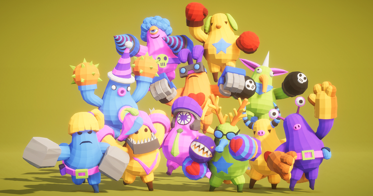 Party Monster Rumble Polyart | 3D Creatures | Unity Asset Store