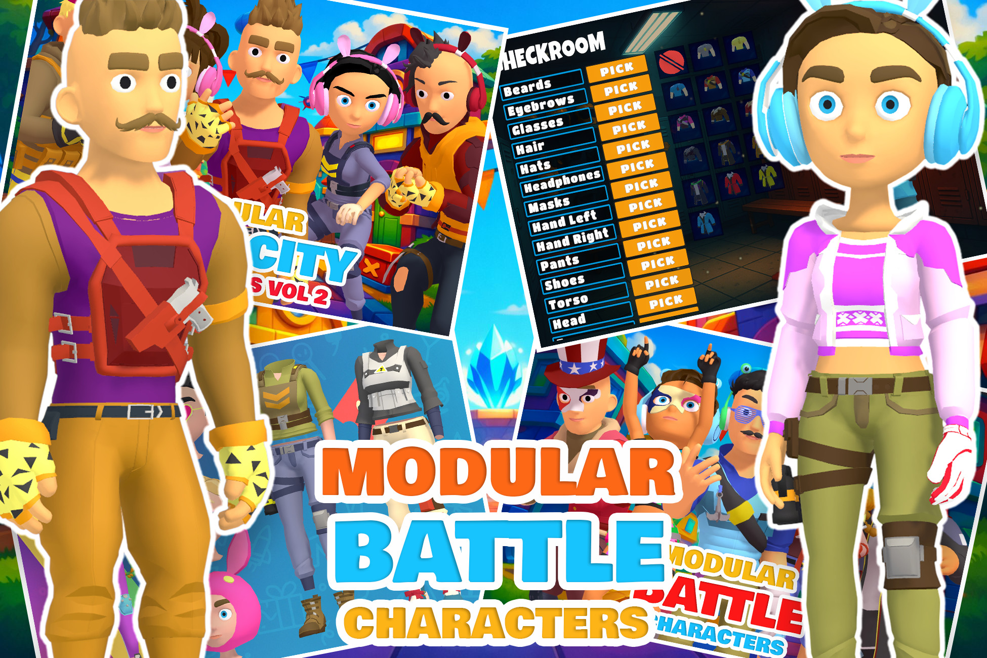 Stylized Battle Characters Pack | 3D Humanoids | Unity Asset Store