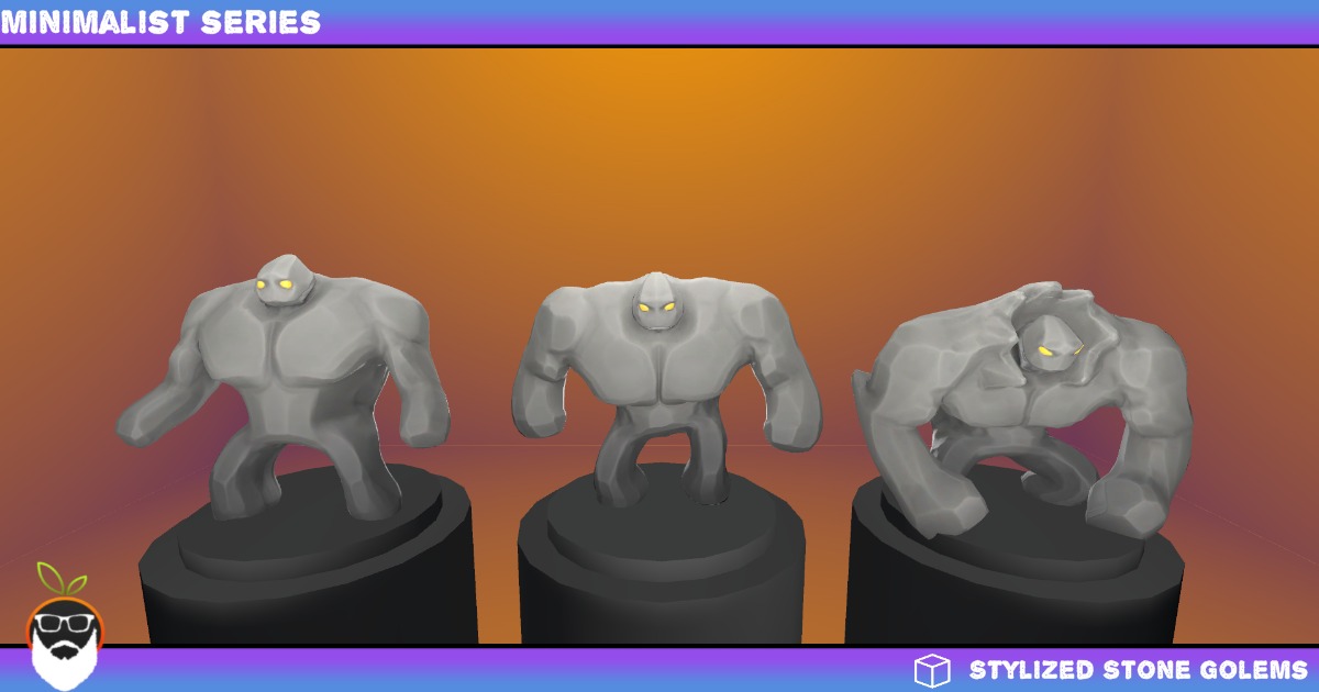 Stylized Stone Golems | 3D Creatures | Unity Asset Store