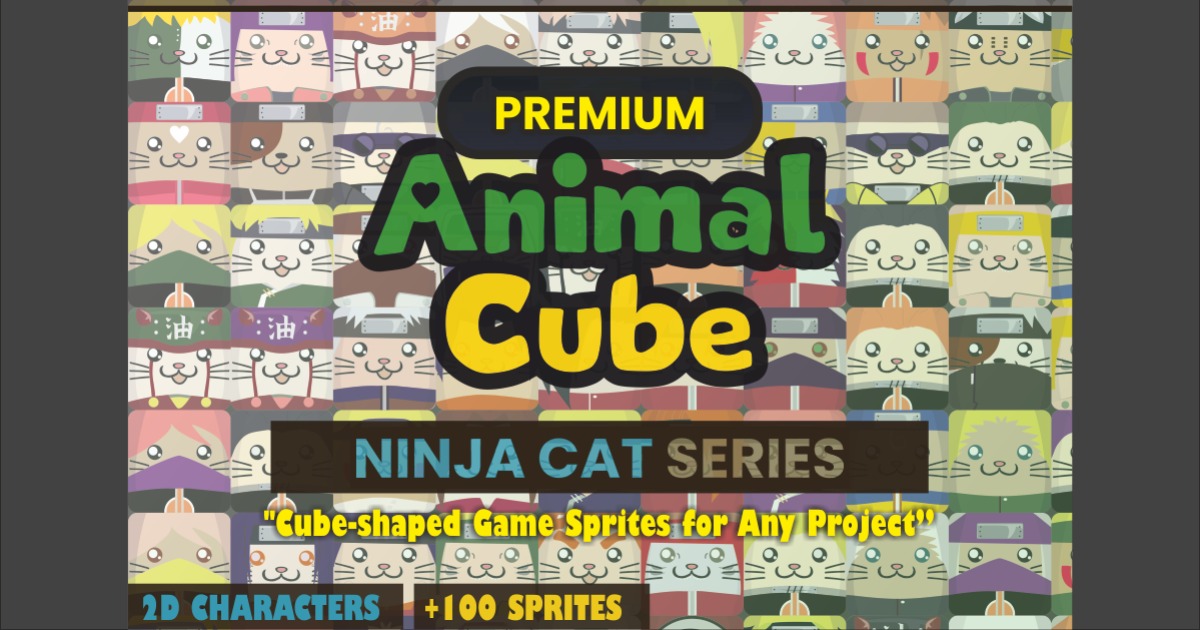 Animal Cube (Ninja Cat Series) - Premium 2D Asset | 2D | Unity Asset Store